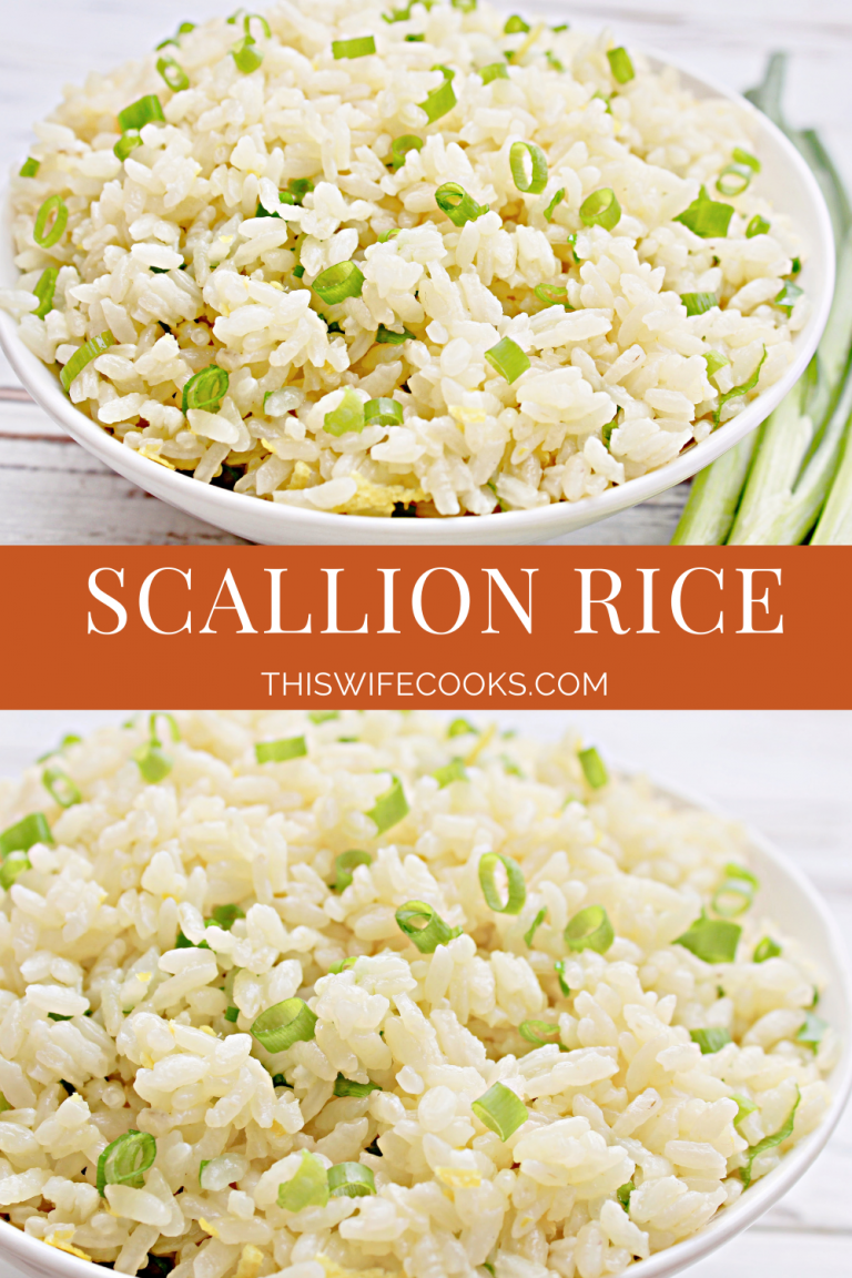 Scallion Rice (Green Onion Rice) | Easy Side Dish Recipe | This Wife Cooks™