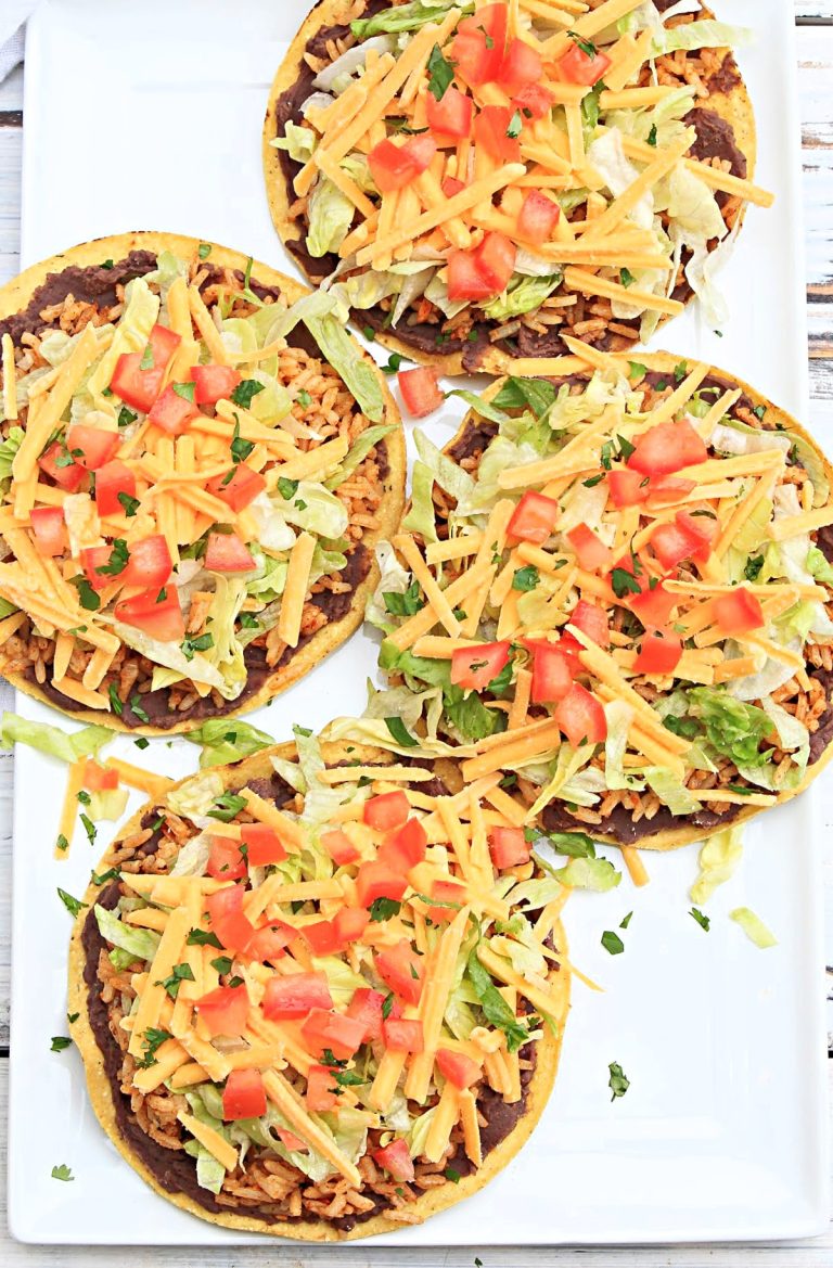 Rice and Bean Tostadas - This Wife Cooks™