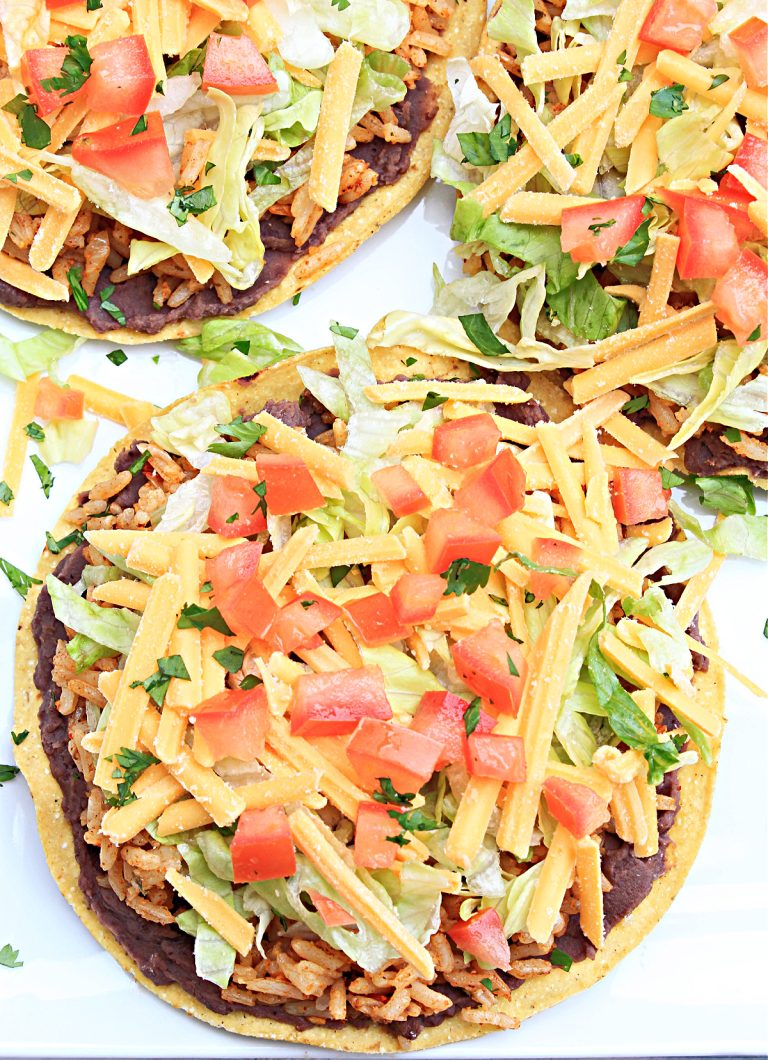 Rice and Bean Tostadas - This Wife Cooks™