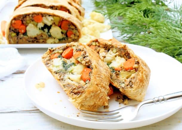 Roasted Vegetable Wellington ~ Vegan Recipe This Wife Cooks™