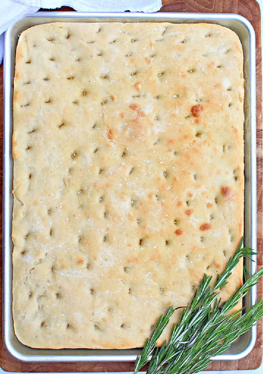Leftover Mashed Potato Focaccia - This Wife Cooks™