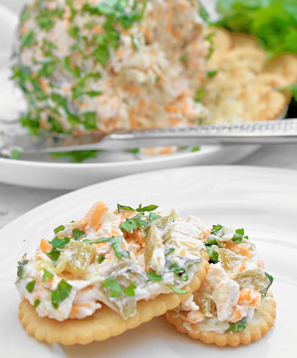 Green Chile Cheese Ball ~ Vegan Recipe ~ This Wife Cooks™