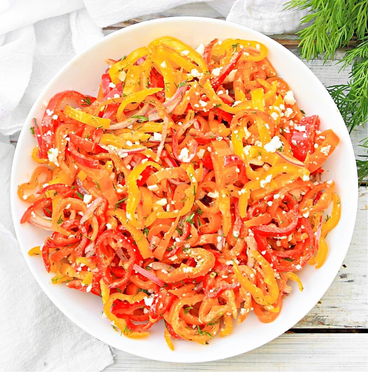 Bell Pepper Salad ~ This Wife Cooks™