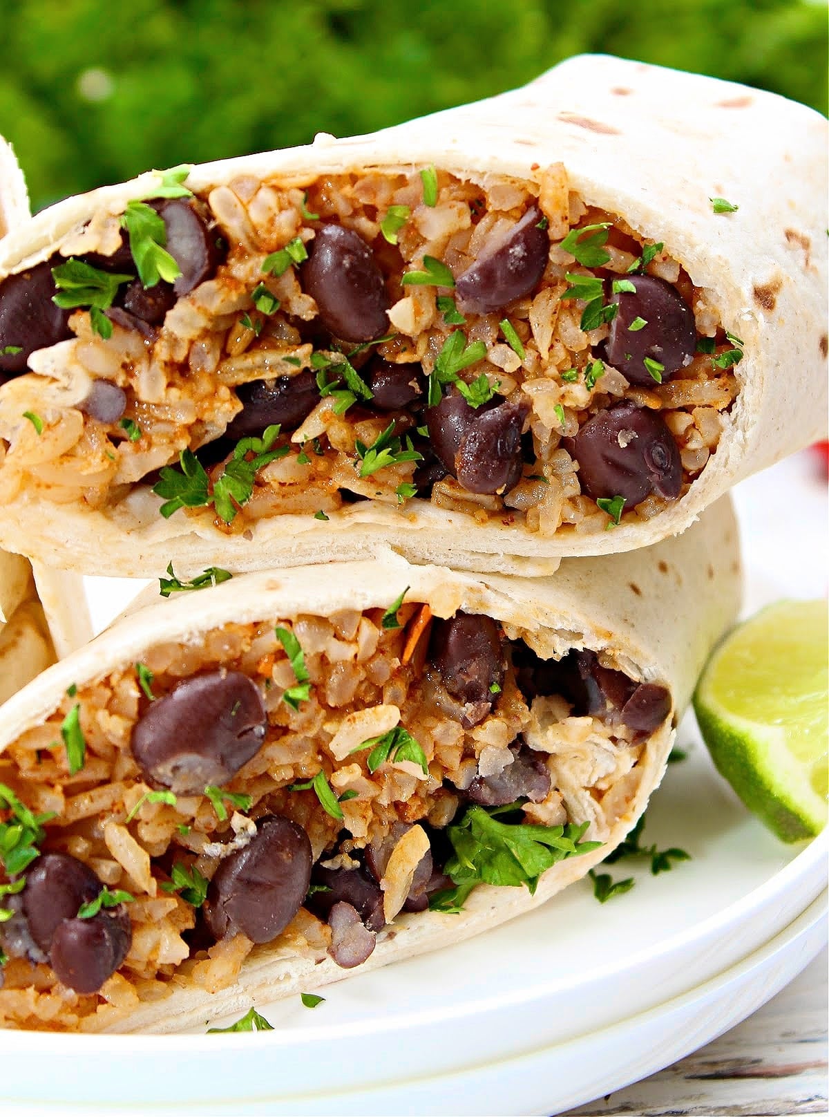 Rice and Bean Burritos ~ Vegan Recipe ~ This Wife Cooks™