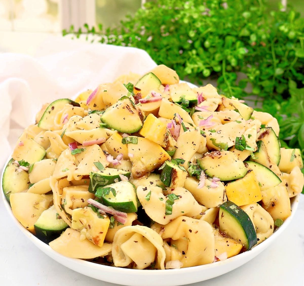 Grilled Vegetable Tortellini Salad ~ Easy Recipe ~ This Wife Cooks™